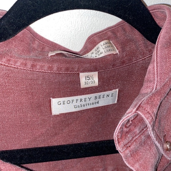 Geoffrey Beene | Shirts | Vintage Red Geoffrey Beene Unbuttoned Long ...